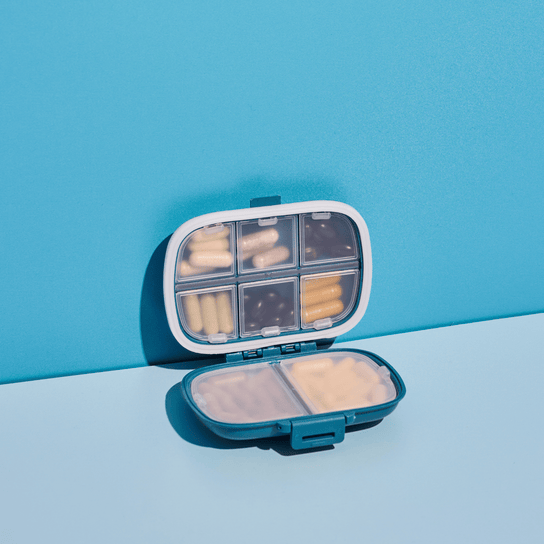 Teal Supplement Container | Quality of Life